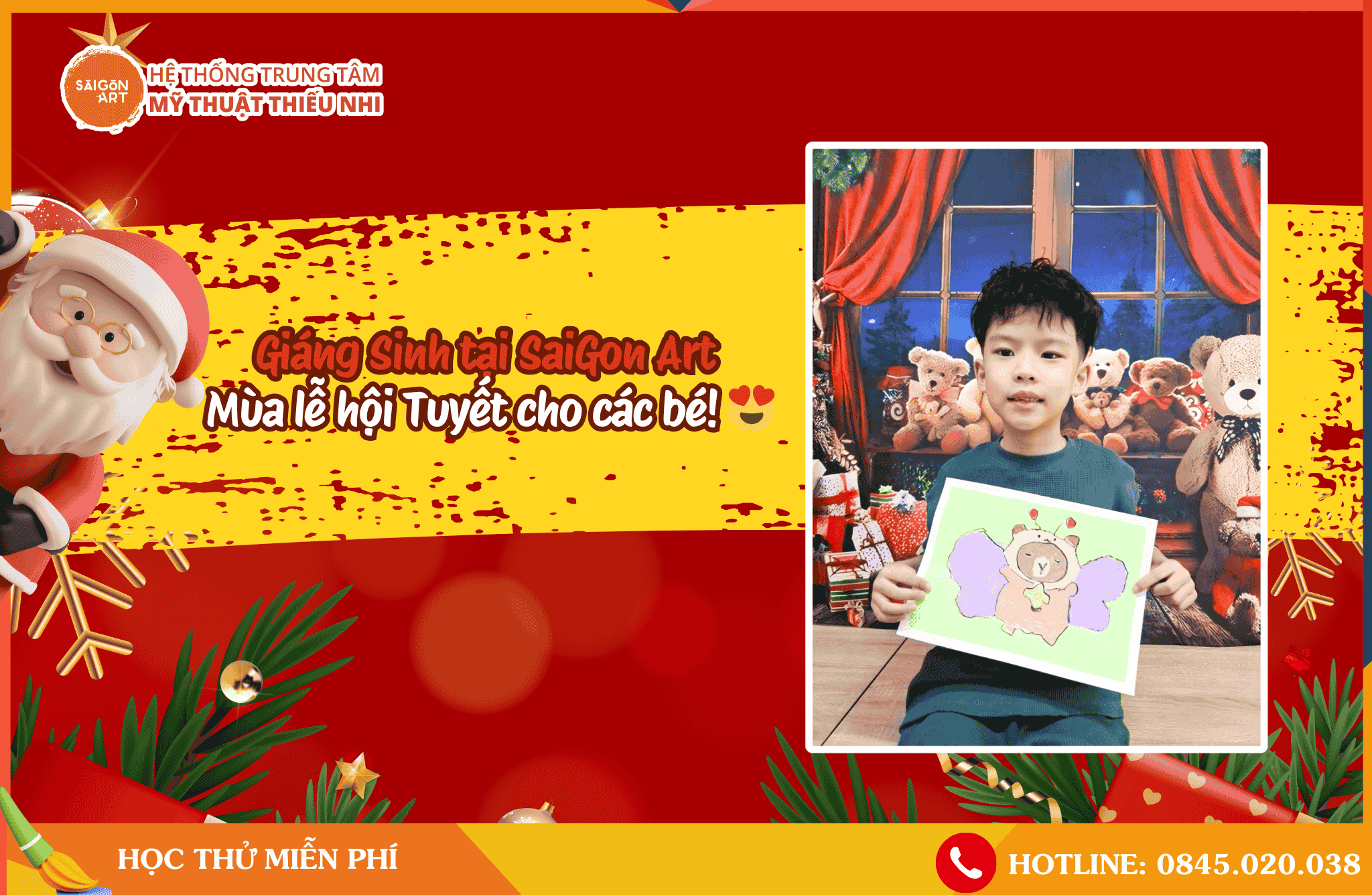 Giáng Sinh tại SaiGon Art – Mùa lễ hội Tuyết cho các bé! 😍 - Saigon Art